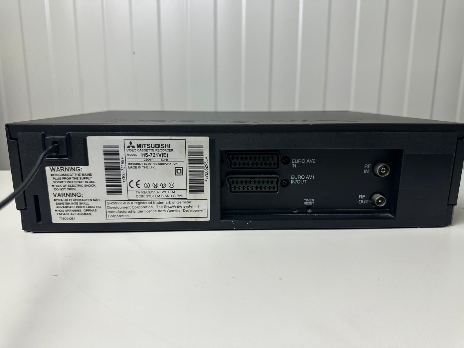 Mitsubishi HS-721V Video Cassette Recorder VHS – Audio Star B.V.